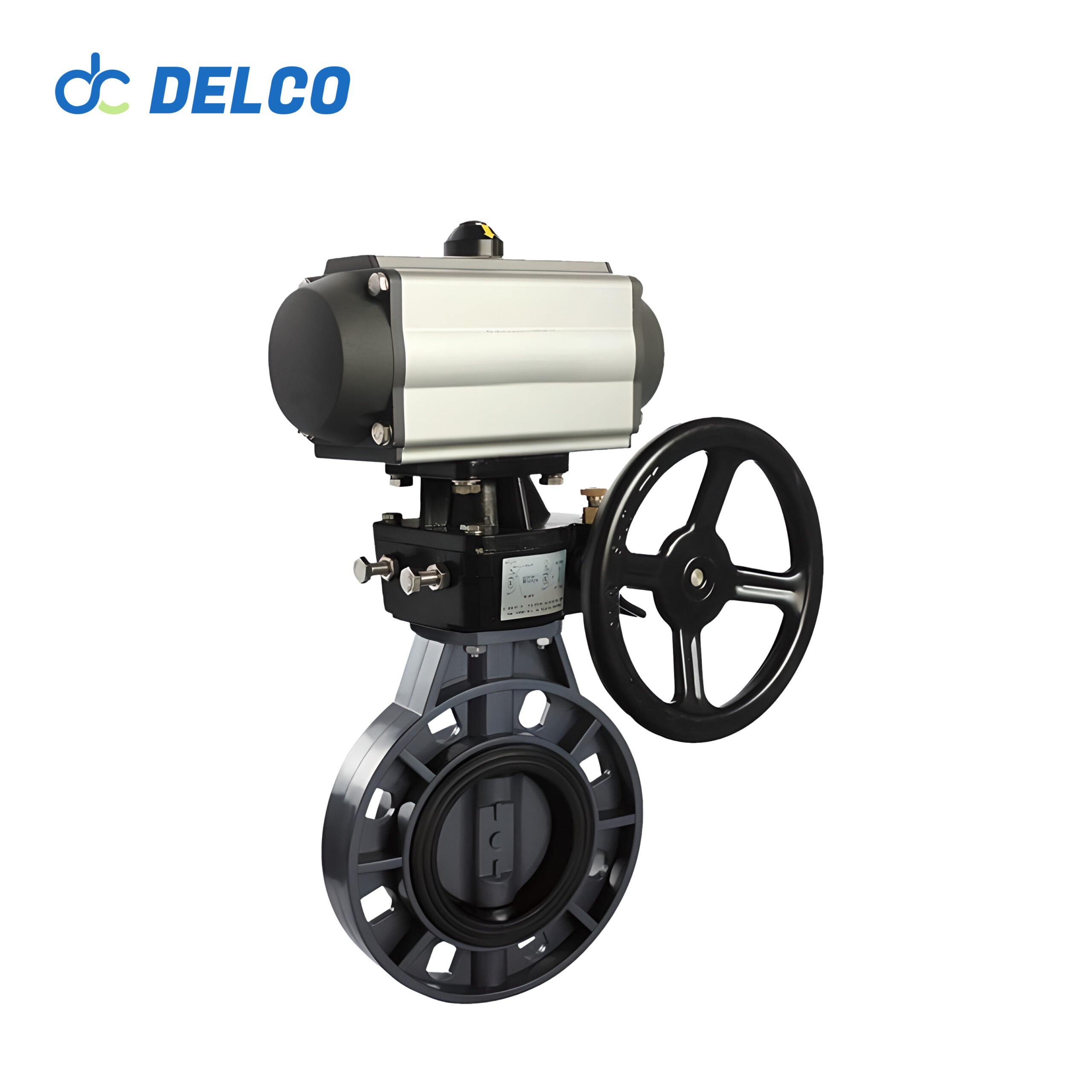 Pneumatic Plastic PVC Butterfly Valves With Fluorine Lined - Motorized ...