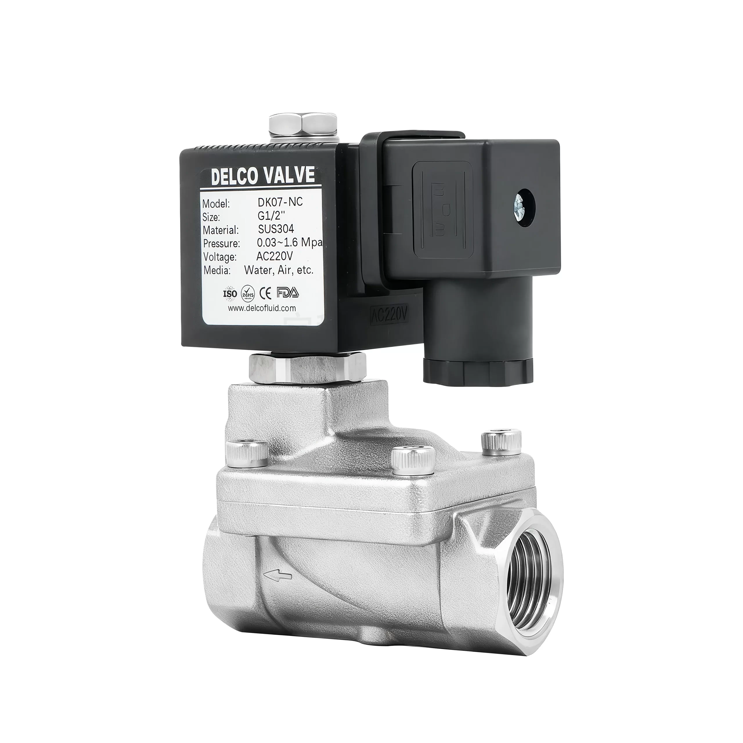 DK07 Pilot Operated Brass Diaphragm Solenoid Valve (High Flow Capacity ...