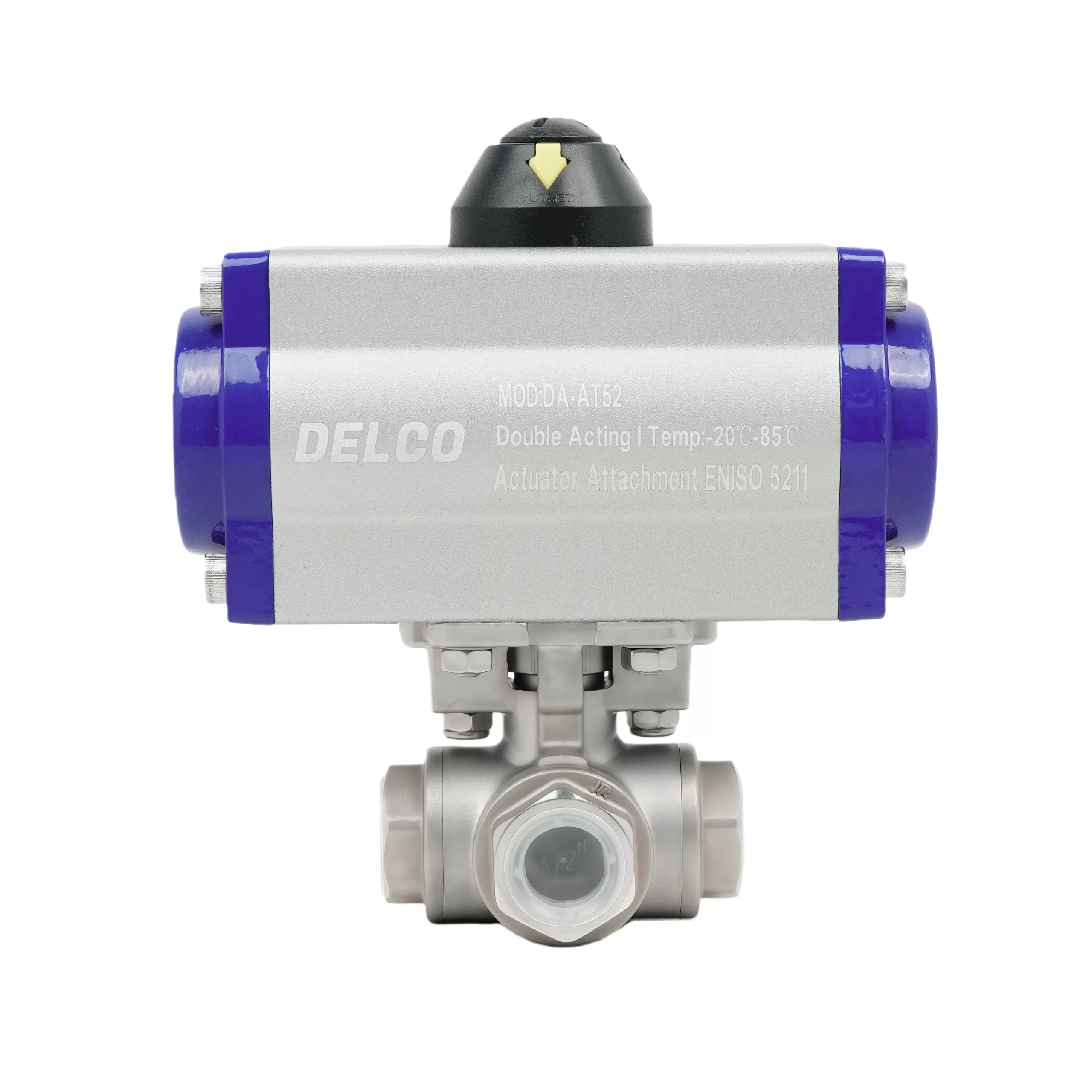 DK66-3T Pneumatic 3-Way Threaded Ball Valve - Fast Flow Routing ...