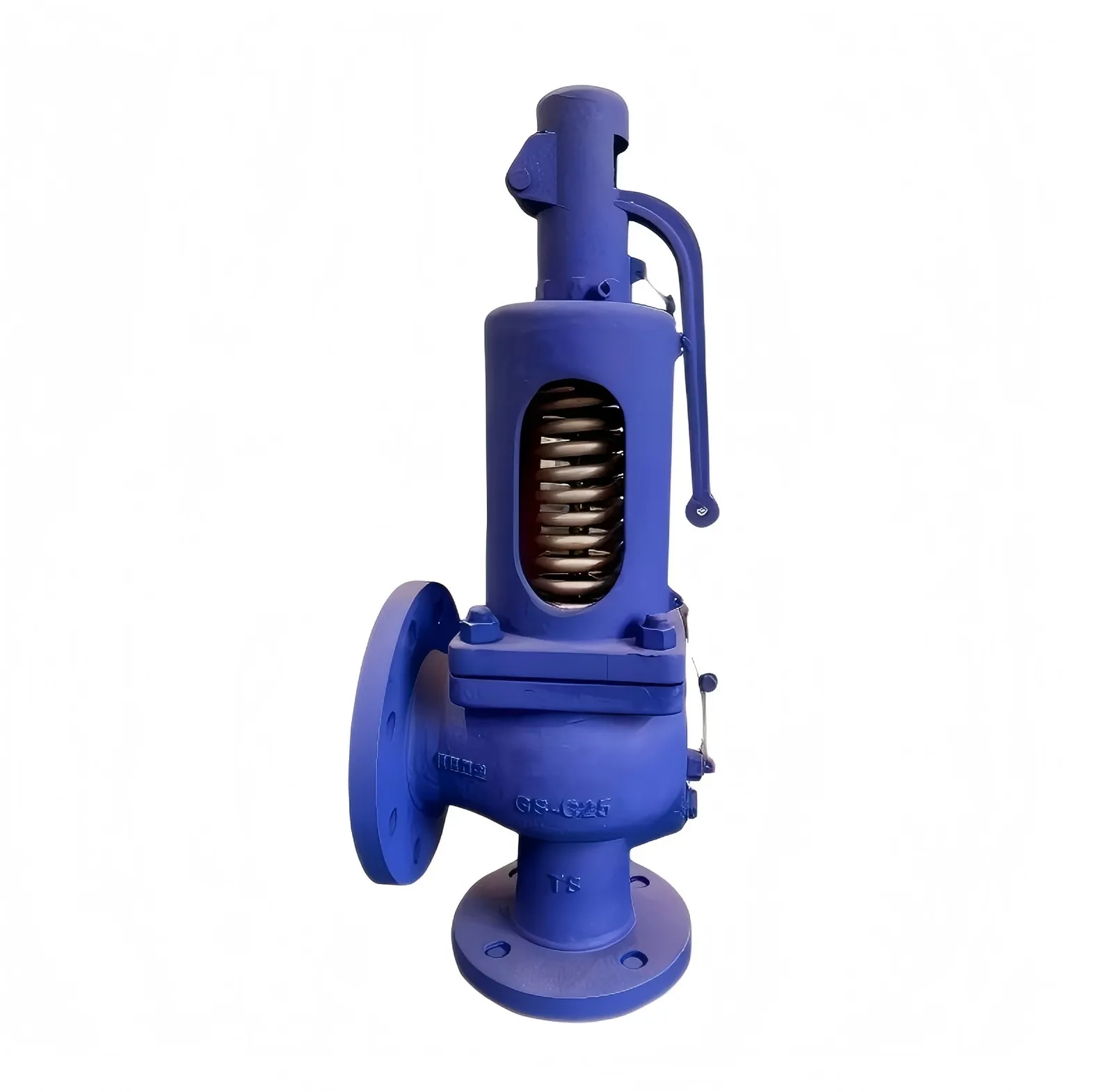 DIN Standard Steam Safety Valve (A48 Series) - Open Bonnet with Lever ...